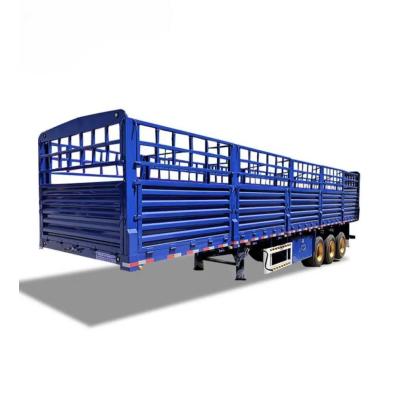 China Customer's Request 3 Axle Semi Trailer High Fence Trailer for Bulk Cargo Transport for sale