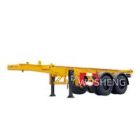 China Leaf Spring 90 w mm*13/16 thickness mm*10 layer Wosheng Container Skeleton Semi Trailer for sale
