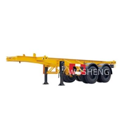 China Leaf Spring 90 w mm*13/16 thickness mm*10 layer Wosheng Container Skeleton Semi Trailer for sale