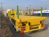 China Large Capacity 3/4 Axle Front Fender Side Column Flatbed Container Truck Semi Trailer for sale