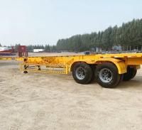 China Leaf Spring 90 w mm*13/16 thickness mm*10 layer Wosheng Container Skeleton Semi Trailer for sale