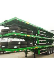 China 3 Axle 4 Axle Q345b and T700L Steel Flatbed Container Trailer for All Kind of Cargo for sale