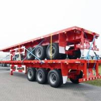 China 3 Axle 4 Axle Q345b and T700L Steel Flatbed Container Trailer for All Kind of Cargo for sale