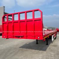 China 3 Axle 4 Axle Q345b and T700L Steel Flatbed Container Trailer for All Kind of Cargo for sale