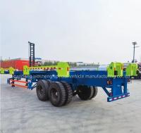 China Wosheng 2 Axle Blue Container Skeleton Semi Trailer for Harbor Port Transportation for sale