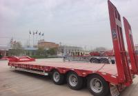 China 20ft/40ft Container Lowbed Semi Trailer for Wosheng 3/4/5/6 Axles and Heavy Equipment for sale