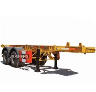 China Steel Skeleton Semi Trailer for 20FT 40FT 45FT Container Transportation from Wosheng for sale