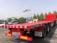 China Heavy Equipment Transport 3/4/5 Axles Flatbed Semi Trailer with 12 Twist-Lock Units for sale