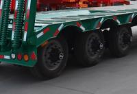 China WS Goose Neck 3 Axles Low Flatbed Transport Semi-Trailer with Mechanical/Air Suspension for sale