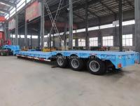 China Truck Trailer 3 Axles Hydraulic Low Bed Semi Trailer for Heavy Equipment Transportation for sale