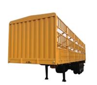 China Heavy Duty Landing Gear 28t 3 Axles Cargo Fence Semi Trailer For Transporting Vegetable for sale
