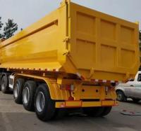 China 80ton Capacity Hydraulic End Tipping Trailer Truck Sturdy 4-Axle Rear Dump Semi-Trailer for sale