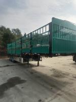 China 12400X2500X3650mm Tri Axle Fence Cargo Trailer Animal Transport Fence Semi Trailer for sale
