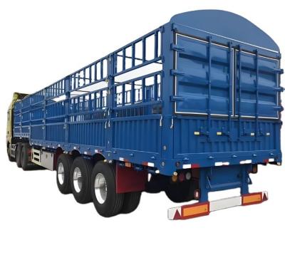 China 60/80 Tons 3 Axles Fence Semi Trailer for Vegetable and Livestock Top Rank Competitive for sale