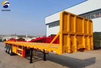 China Truck Trailer 40ft Flatbed Container Semi Trailer with Q345B Main Beam Customized for sale