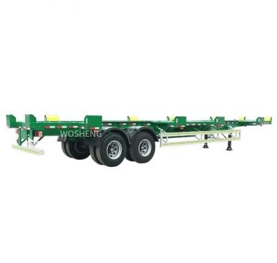 China Wosheng 2 Axle 20FT 40FT 45FT Semi-Trailer Best for Terminal Port Container Skeleton for sale