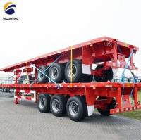 China Truck Trailer 40ft Flatbed Container Semi Trailer with Q345B Main Beam Customized for sale