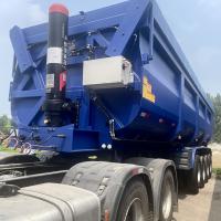 China Customized U-Hydraulic Rear Dump 40 CBM 3 Axles 4axle Dumper Semi-Trailer for Heavy Duty for sale