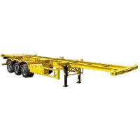 China Mechanical Suspension Wosheng 3 Axle 20FT 40FT Container Chassis Skeleton Semi Trailer for sale