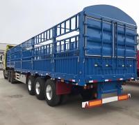 China 12400x2500x3650mm 60T/80T 3 Axles Fence Semi Trailer Suitable for Goods and Livestock for sale
