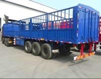China 12400x2500x3650mm 60T/80T 3 Axles Fence Semi Trailer Suitable for Goods and Livestock for sale