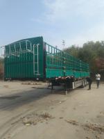 China 3 Axle Side Wall Fence Steel Stake Semi Trailer for Livestock and Vegetable Farm for sale