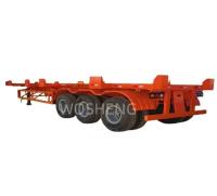 China Sturdy Steel Skeleton Semi Trailer for 20FT 40FT Container Chassis Transportation for sale