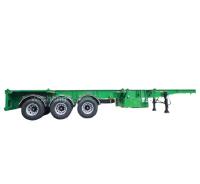 China Customer's Request Wosheng 3 Axle Green 20FT 40FT Container Chassis Skeleton Semi Trailer for sale