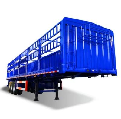 China Customized 3 Axles 40ft Transport Livestock Fence Semi Trailer with Steel Chassis for sale