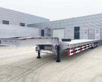 China Customizable 13000x2500x1100 4 Axles Lowboy Semi-Trailer for Heavy Equipment Transport for sale