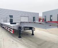 China Customizable 13000x2500x1100 4 Axles Lowboy Semi-Trailer for Heavy Equipment Transport for sale
