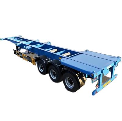China Max Payload 30000 kg Wosheng 20 40 45 Feet Container Skeleton Semi Trailer with Discount for sale