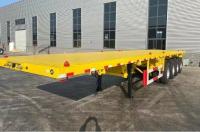 China 3 Axle 4 Axle 40-120T Cargo Flatbed Semi Trailer for 20ft 40ft 45ft 53ft Container for sale