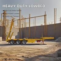 China 70 80 Tons Extendable Lowboy Semi Trailer For Heavy Duty Equipment Transport at Best for sale