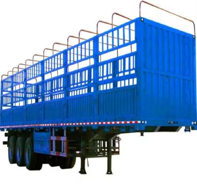 China 3/4/5 Axle Side Wall Bulk Livestock and Vegetables Semi Truck Trailer with Stake Cargo for sale