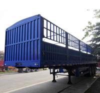 China 3/4/5 Axle Side Wall Bulk Livestock and Vegetables Semi Truck Trailer with Stake Cargo for sale