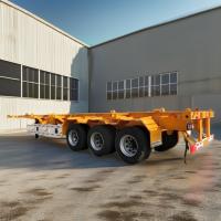 China 20-40 Ft Skeletal Container Chassis Semi Trailer with 13Ton Axle and Customized Design for sale