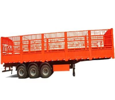 China Mechanical Suspension Livestock Farm Fence Semi Truck Trailer with 12.00R22.5 Tires for sale