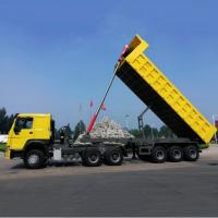 China WS U Shape 40-45 CBM 3-Axle End Unload Hydraulic Tipper Rear Dump Semi-Trailer for Truck for sale