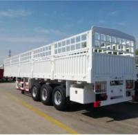 China Steel 3 Axle Canvas Cover Side Curtain Type Cargo Box Container Fence Semi Truck Trailer for sale