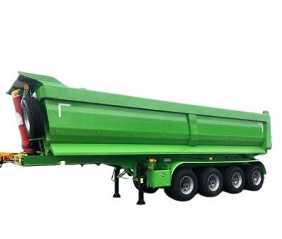 China Q345B / T700 Steel Main Beam 4-Axle Rear Dump Semi-Trailer for Ore Transportation for sale
