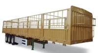 China 30-100 Ton Side Wall Dropside Cattle Livestock Bulk Cargo Fence Semi Truck Trailer for sale