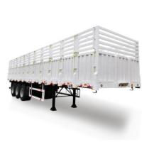 China 30-100 Ton Side Wall Dropside Cattle Livestock Bulk Cargo Fence Semi Truck Trailer for sale
