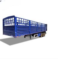 China 30-100 Ton Side Wall Dropside Cattle Livestock Bulk Cargo Fence Semi Truck Trailer for sale