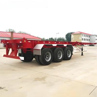 China Customization Painting 50 T Payload Skeleton Trailer for Container Truck Semi Trailer for sale