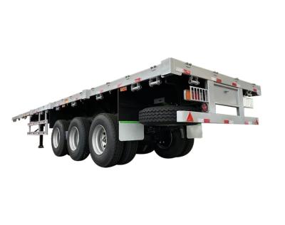China 40ft 60 Ton Flatbed Semi Trailer for Building Materials Transportation Organization for sale