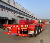 China 2 or 3 Axle 40ft Container Transport Semi Truck Trailer with Dual Line Braking System for sale