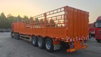 China Wosheng 40-100ton Utility Side Wall Open Livestock Vegetable Fence Truck Trailer with Drawbar for sale