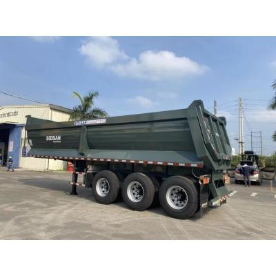 China 3/4/5axle Hydraulic Tipping Tipper Rear Dump Trailer Truck with Dual Line Brake System for sale