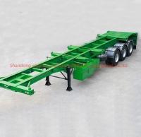 China Customized Semi-Trailer 3 Axles 20ft 40ft 45ft 48ft Container Transport Skeleton for sale